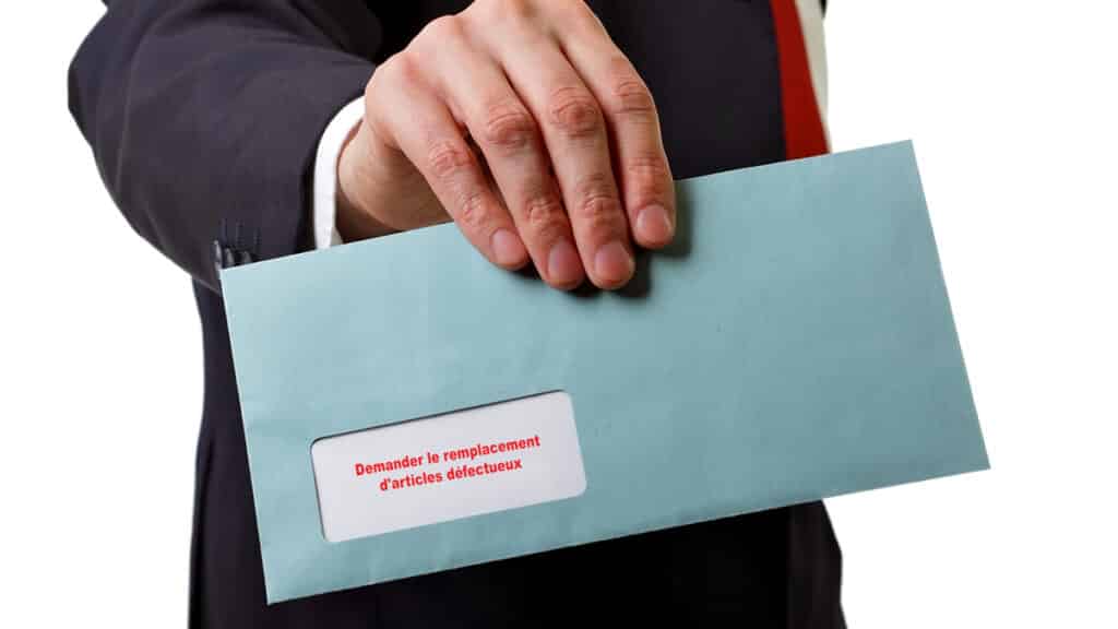 Lettre type pour demander le remplacement d'articles défectueux